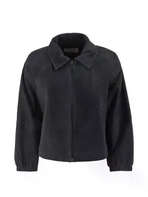 Max Mara Suede Raglan-sleeve Jacket - Blue