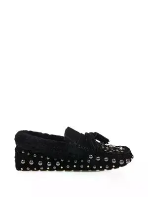 STRATEGIA SHOES Stud-embellished Tassel Loafers - Black