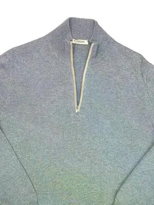 FIORONI CASHMERE Quarter-zip Long-sleeve Sweater