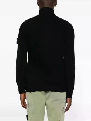 Stone Island Lambswool Jumper - Black