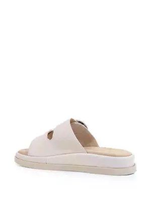 SERGIO MORETTI FIRENZE Buckle-fastening Leather Sandals - Neutrals