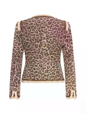 MAISON COMMON Leopard-print Tweed Jacket