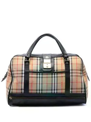 Burberry Haymarket Check Canvas Travel Bag - Neutrals
