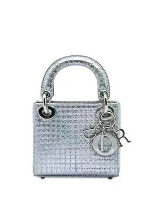 DIOR 2015 Micro Metallic Patent Microcannage Lady Dior Satchel
