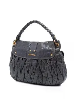 Miu Miu 2010-2026 Matelasse Nappa Coffer Satchel - Purple