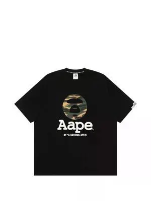AAPE BY *A BATHING APE Aapeunvs Camouflage-print T-shirt - Black