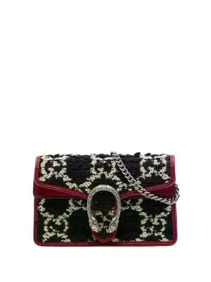 Gucci 2016-2026 Mini Gg Tweed Dionysus Crossbody Bag - Black