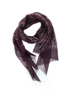 Corneliani Logo-print Tree-pattern Scarf