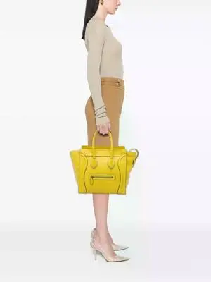 Celine Mini Grained Calfskin Luggage Tote Bag