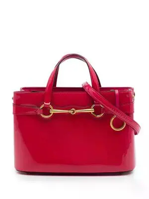 Gucci 2016-2026 Patent Bright Bit Satchel - Pink