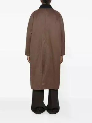 ALYSI Single-breasted Coat With Corduroy Collar