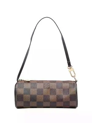 LOUIS VUITTON 1990-2010 Damier Ebene Papillon Pochette Handbag - Brown