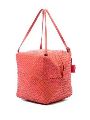 Bottega Veneta 2010 Nappa Intrecciato Cube Shoulder Bag - Orange
