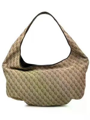 Bottega Veneta 20th Century Bv Monogram Canvas Campana Hobo Bag - Neutrals