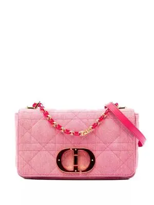DIOR 2022 Medium Denim Macrocannage Caro Bag Crossbody Bag