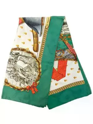 Hermès 20th Century Napoleon Silk Scarf 90 Scarves - Green