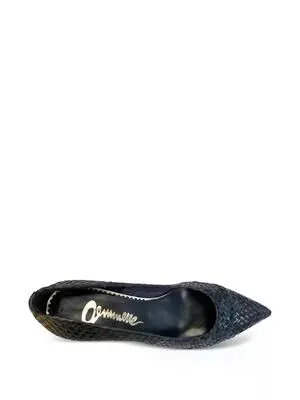 LA ROSE Carol Woven Heeled Pumps