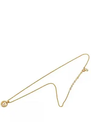Dior Tone Plated Cd Logo Pendant Necklace - Gold