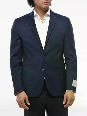 Corneliani Single-breasted Patch-pocket Blazer - Blue