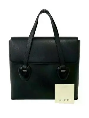 Gucci 1980-1990 Leather Handbag - Black