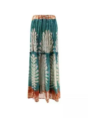BYE FIRENZE Gale Palme Leaf-print Maxi Skirt