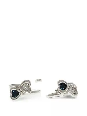 JIWINAIA Heart-shaped Earrings - Silver