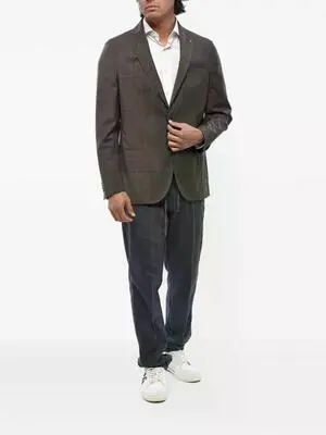 Corneliani Plaid-pattern Single-breasted Blazer