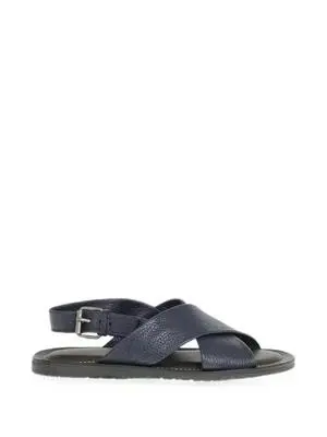 Corneliani Crossover-strap Slingback Sandals - Blue