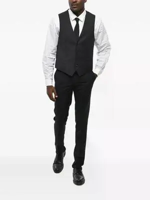 Corneliani Button-fastening Wool Waistcoat - Grey
