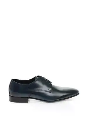 Corneliani Cordoba Leather Derby Shoes - Blue