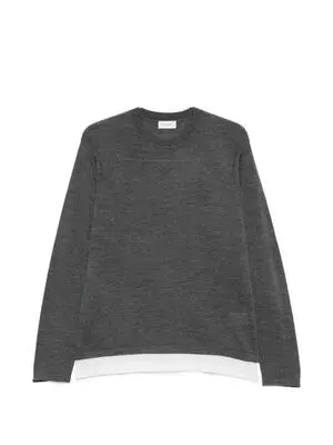 PAOLO PECORA Crew-neck Long-sleeve Sweater - Grey