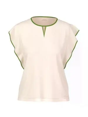 MARCCAIN Ruffle-sleeve T-shirt - Neutrals