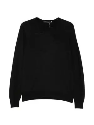Tagliatore Marley Crew-neck Long-sleeve Sweater - Black