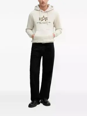 Alpha Industries Logo-print Drawstring Hoodie