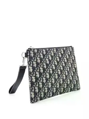 Dior Pouch Oblique Canvas Clutch Bag