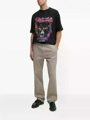 Alpha Industries Logo-patch Straight-leg Trousers - Neutrals