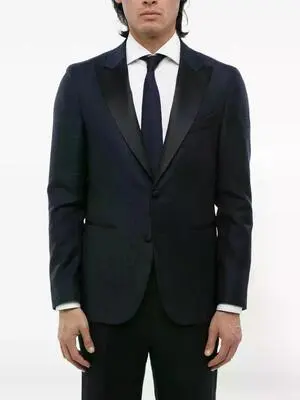 Corneliani Single-breasted Peak-lapel Jacket - Blue