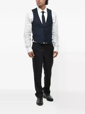 Corneliani Jacquard Virgin Wool Waistcoat