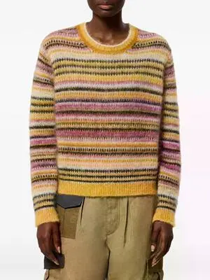 MARANT ETOILE Striped Brushed-knit Jumper