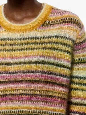 MARANT ETOILE Striped Brushed-knit Jumper