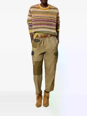 MARANT ETOILE Striped Brushed-knit Jumper