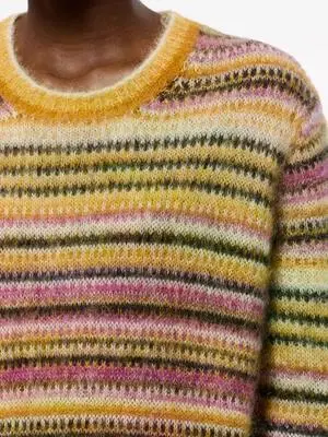 MARANT ETOILE Striped Brushed-knit Jumper