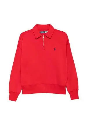 Polo Ralph Lauren Quarter-zip Logo-embroidered Polo Sweater