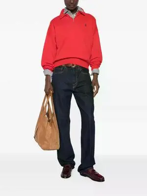Polo Ralph Lauren Quarter-zip Logo-embroidered Polo Sweater