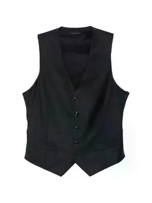 Giorgio Armani V-neck Waistcoat - Black