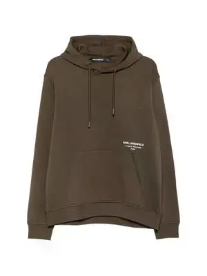Karl Lagerfeld Logo-print Drawstring Hoodie - Green