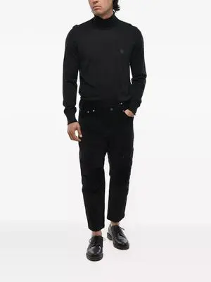 Neil Barrett Ribbed-velour Biker Trousers