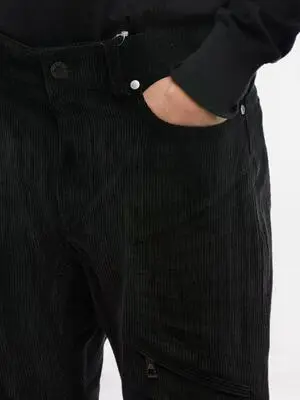 Neil Barrett Ribbed-velour Biker Trousers