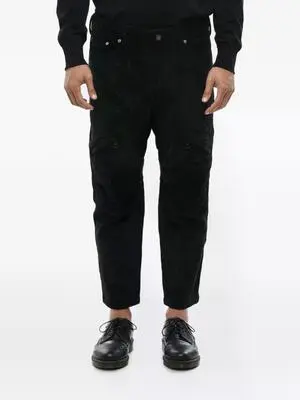 Neil Barrett Ribbed-velour Biker Trousers - Black