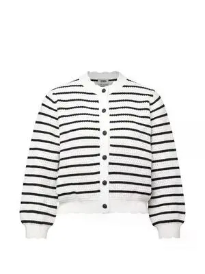 DRYKORN Striped Scalloped-edge Cardigan